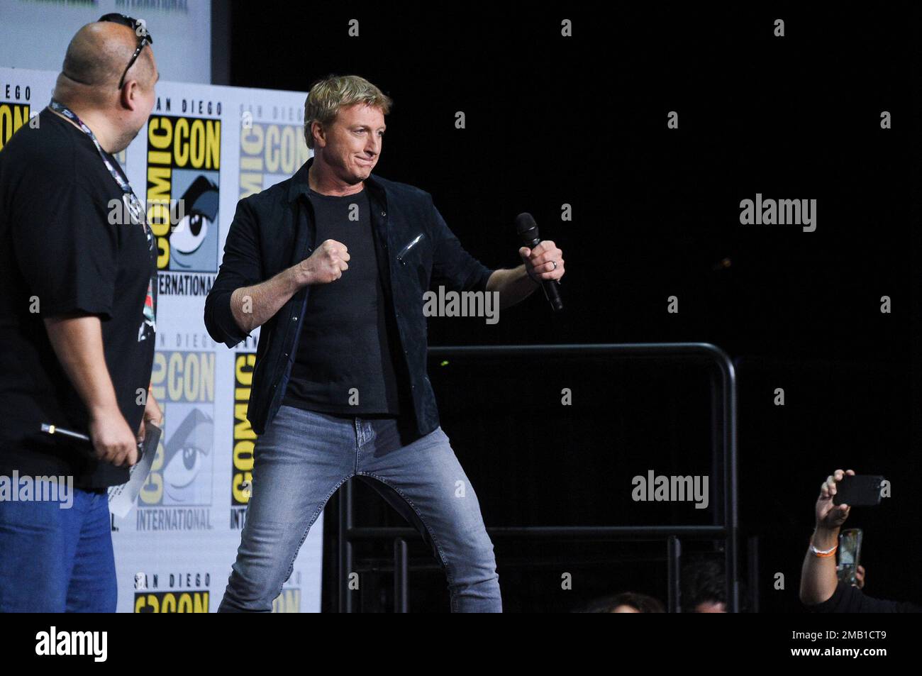 Gabriel Iglesias, left, and William Zabka attend the Funko: Pop Talk ...