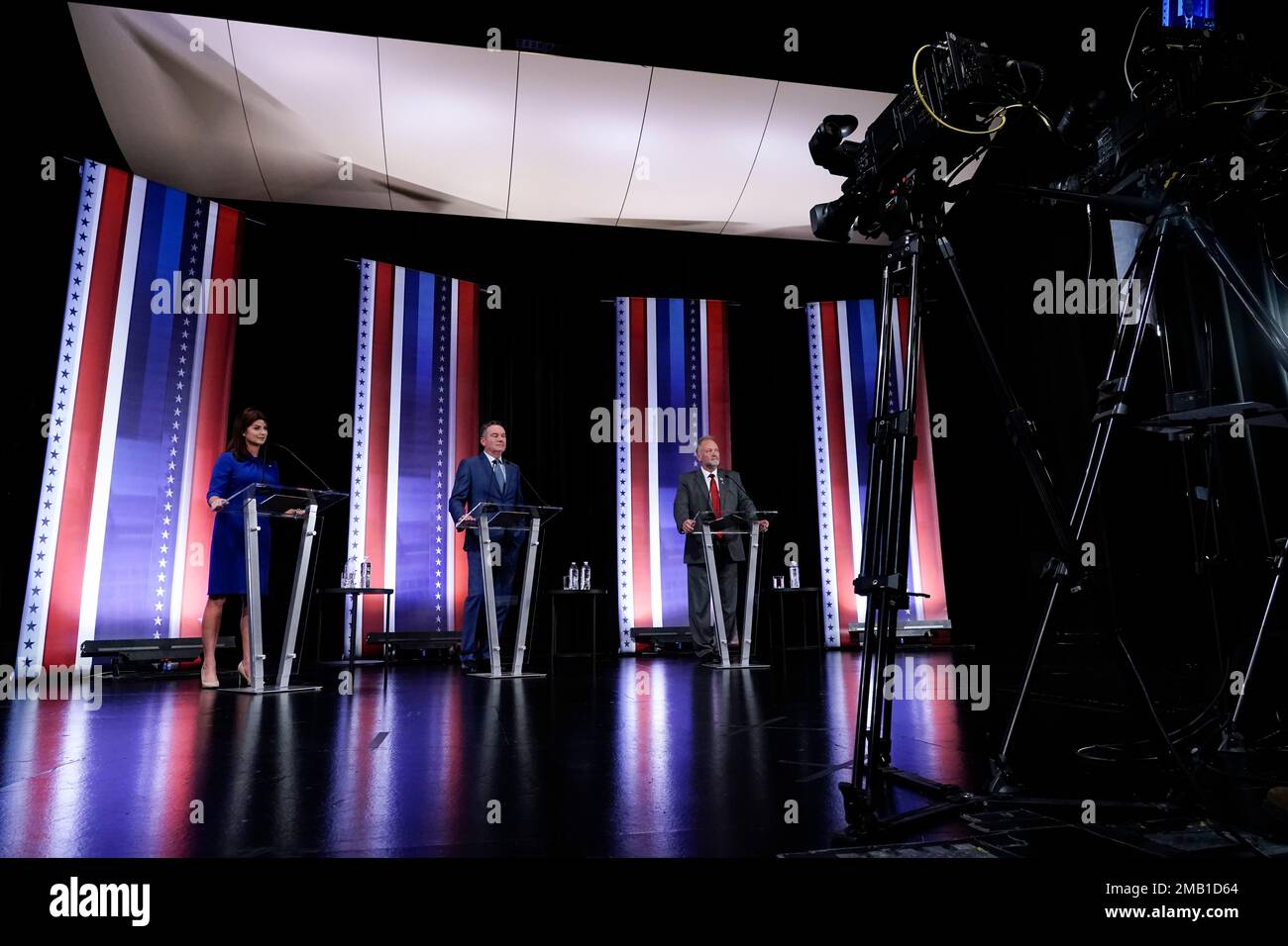 From left, Rebecca Kleefisch, Tim Michels and Timothy Ramthun ...