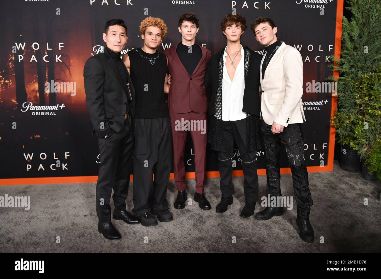 Lanny Joon, from left, Chase Liefeld, Zack Nelson, Rio Mangini, Tyler Lawerence Gray, Armani ...