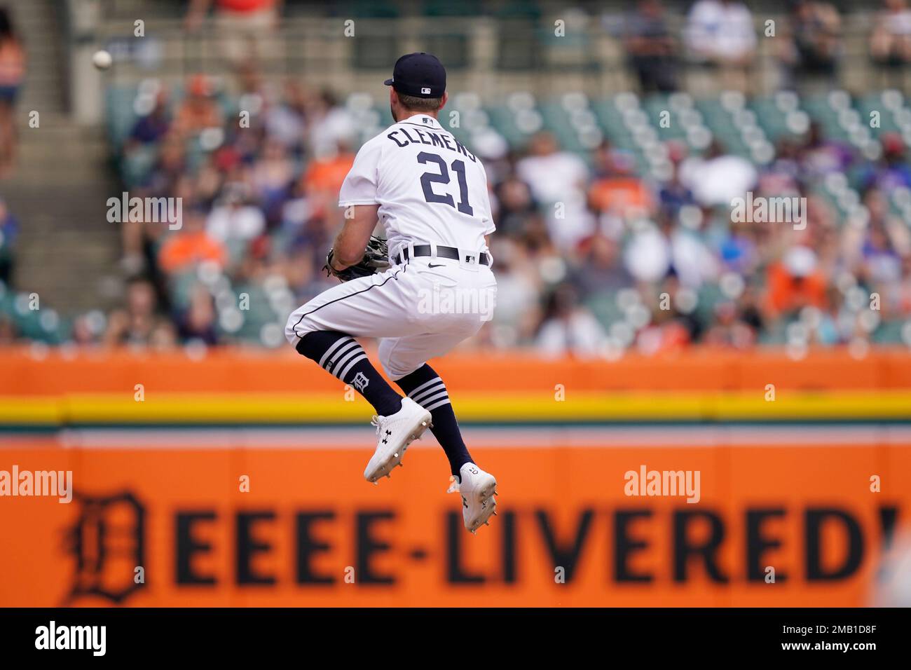 Detroit Tigers third baseman Kody Clemens is unable to play the single ...