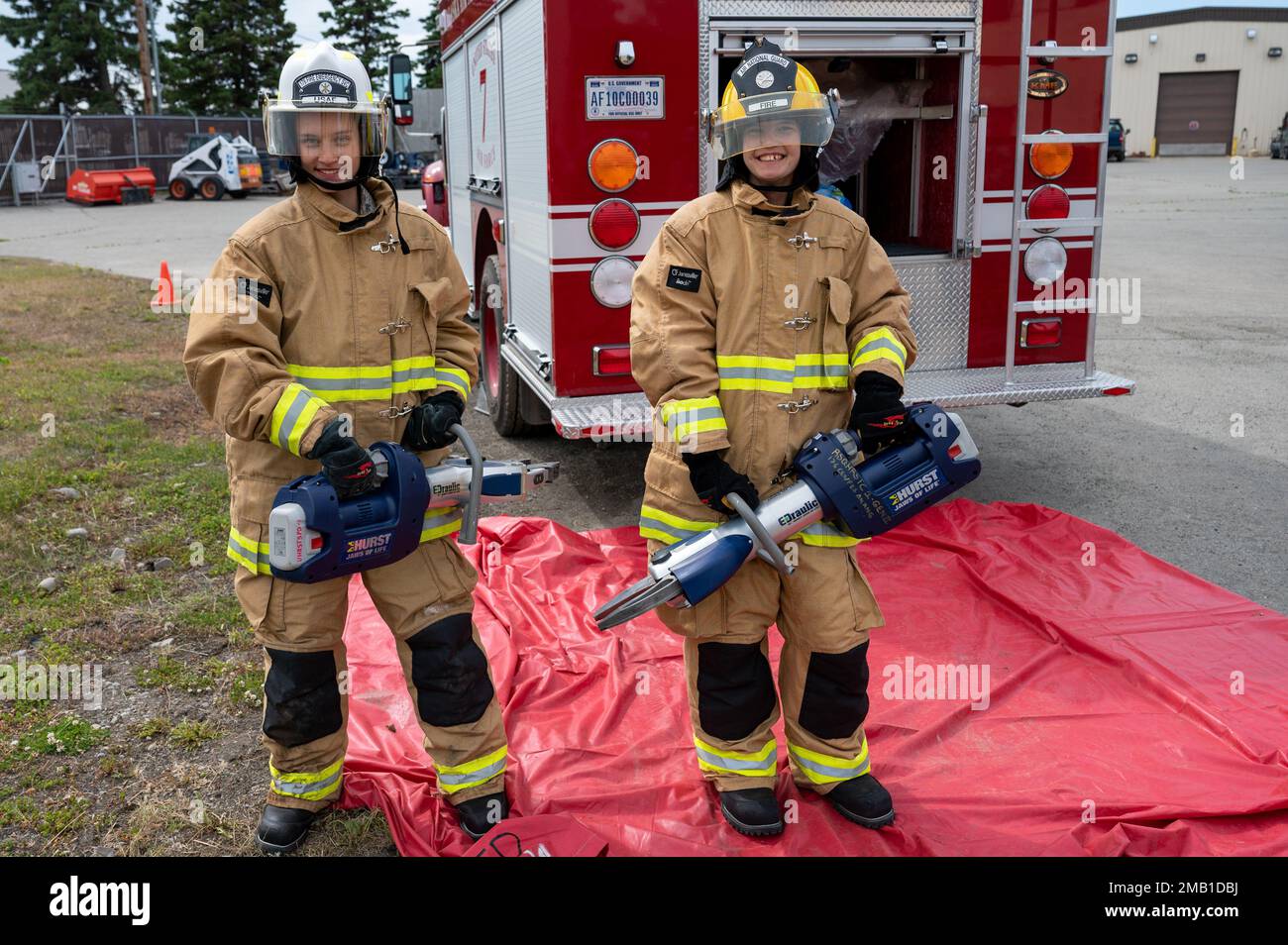 U.S. Air Force Junior ROTC cadets participate in an interactive ...