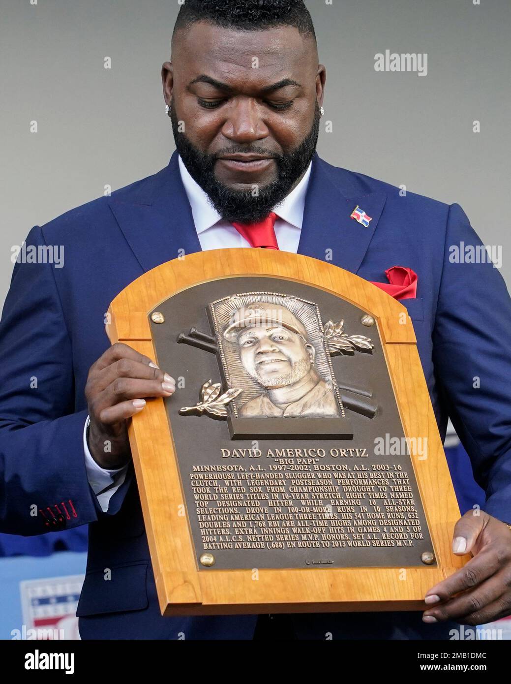 Hall of Fame inductee David Ortiz, formerly of the Boston Red Sox ...