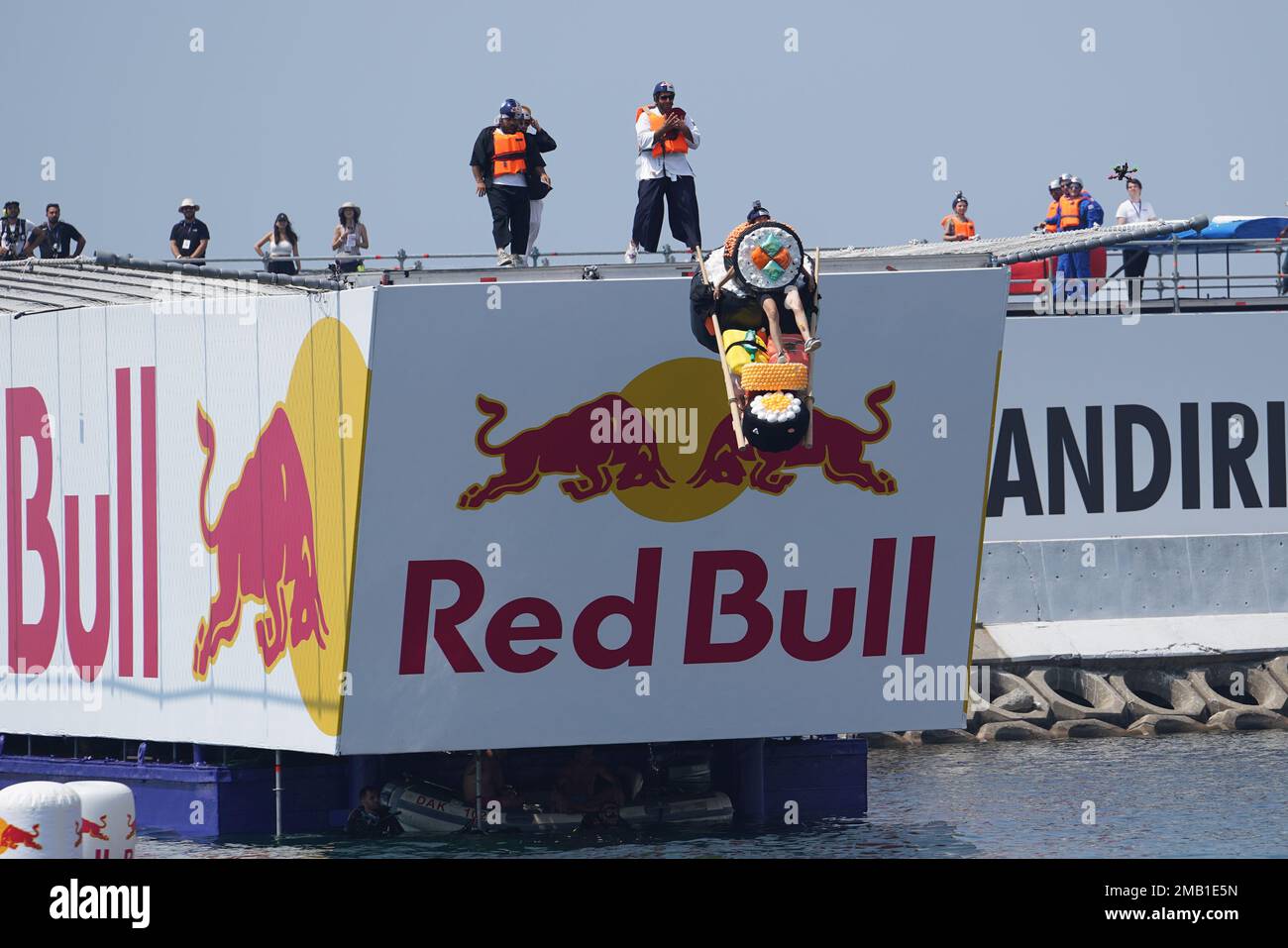 ISTANBUL, TURKIYE - AUGUST 14, 2022: Competitor performs a flight with ...