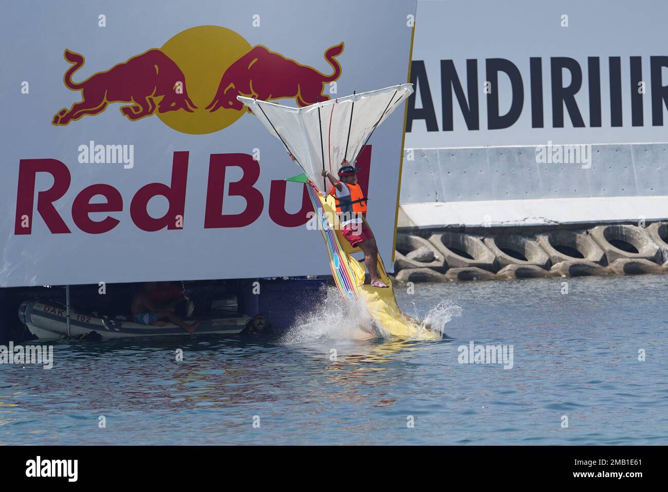 ISTANBUL, TURKIYE - AUGUST 14, 2022: Competitor performs a flight with ...