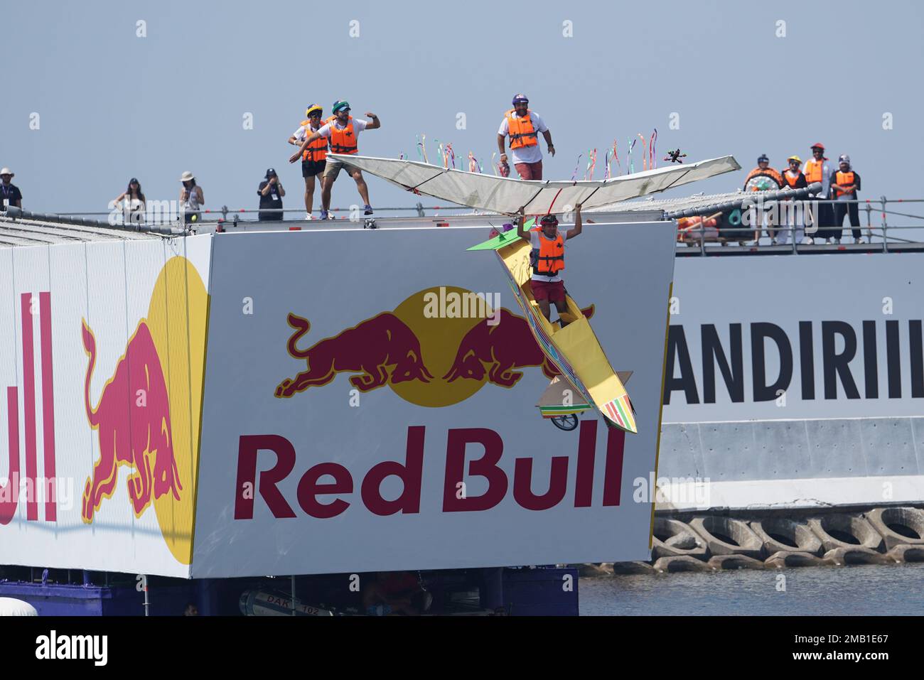 ISTANBUL, TURKIYE - AUGUST 14, 2022: Competitor performs a flight with ...