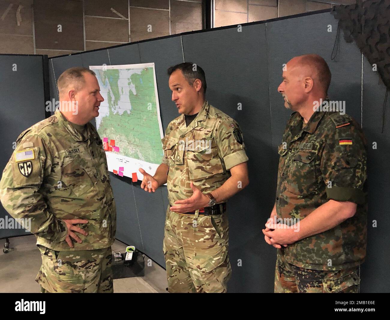 Maj. Gen. John Hussey (left), commander of the 200th Military Police ...