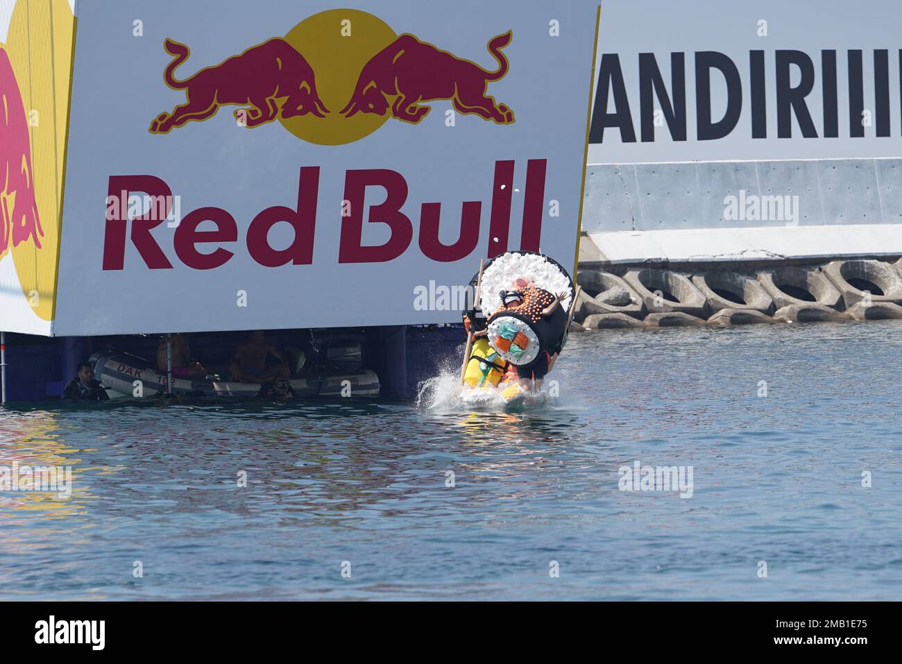ISTANBUL, TURKIYE - AUGUST 14, 2022: Competitor performs a flight with ...