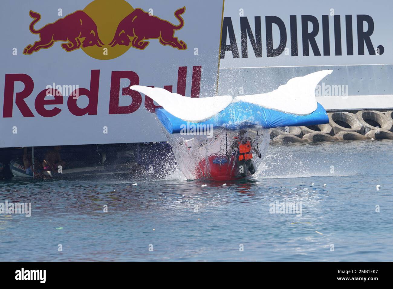 ISTANBUL, TURKIYE - AUGUST 14, 2022: Competitor performs a flight with ...