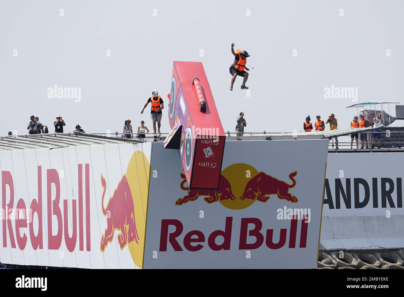 ISTANBUL, TURKIYE - AUGUST 14, 2022: Competitor performs a flight with ...