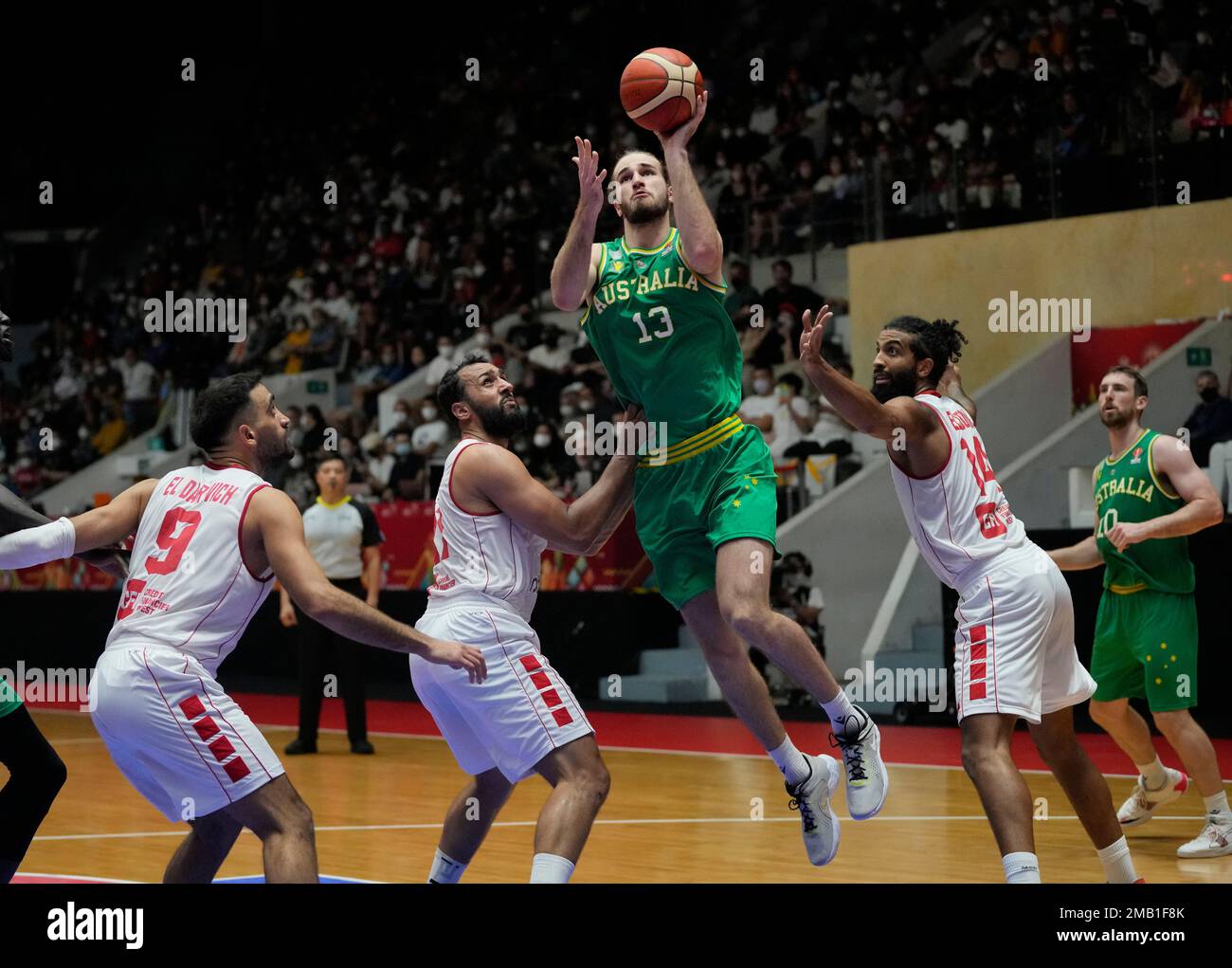 Australia's Samson James Froling, 13 shoots against Lebanon's Karim ...