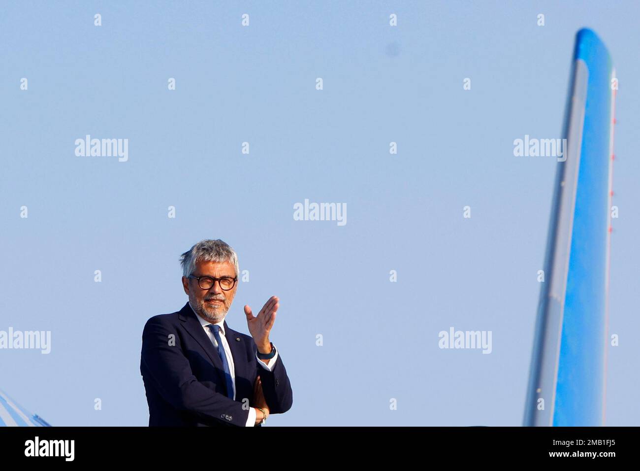 ITA airways CEO Fabio Lazzerini smiles at Rome's Leonardo da Vinci ...