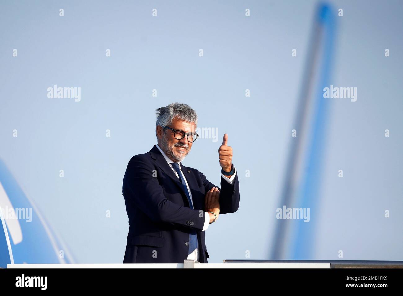 ITA airways CEO Fabio Lazzerini smiles at Rome's Leonardo da Vinci ...