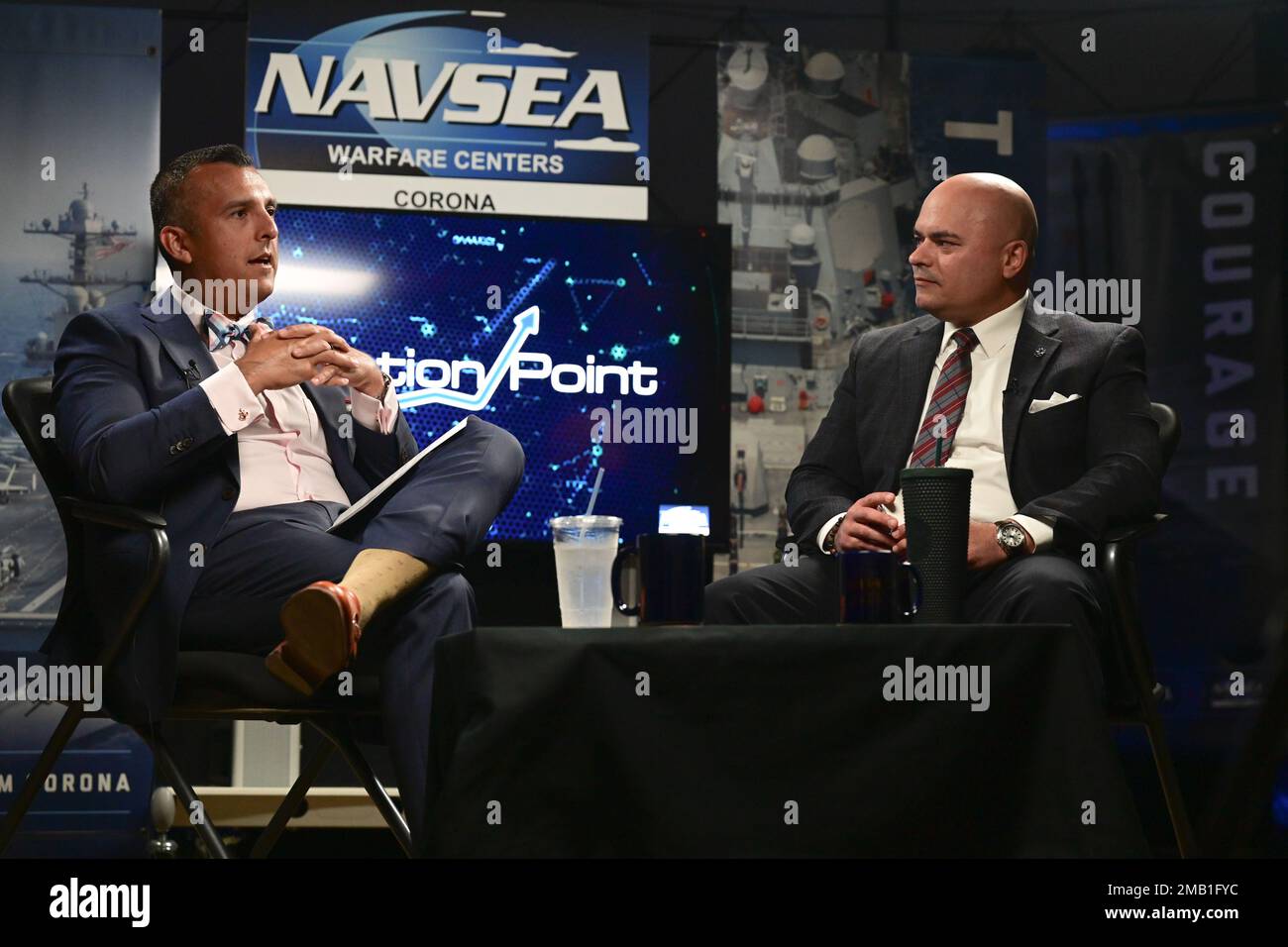 Mike Jauregui, left, principal technical manager and department head of ...