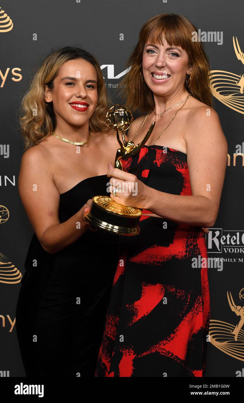 Amanda Marie Pinedo, left, and Suzanne Mejean Pinney backstage after ...