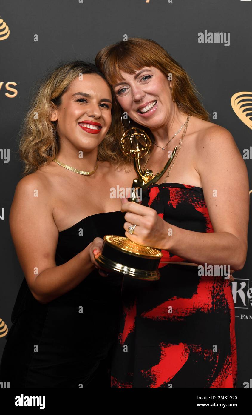 Amanda Marie Pinedo, left, and Suzanne Mejean Pinney backstage after ...