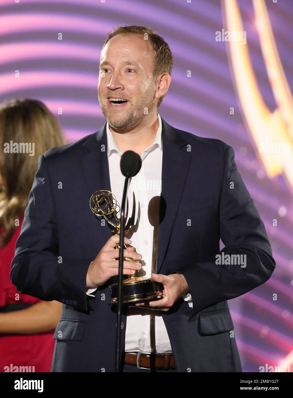 Dan Rasmussen accepts the Art/Cultural/Historical News Story Emmy for ...