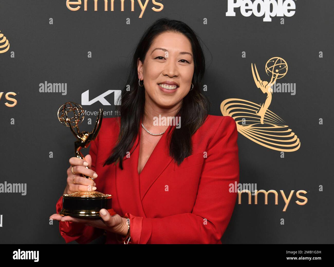 Pam Chen backstage after winning the Art/Cultural/Historical News Story ...