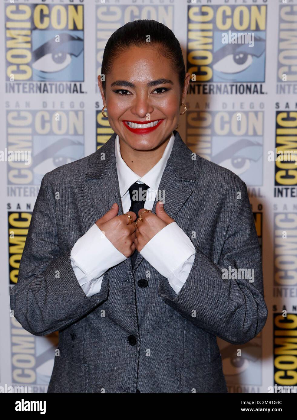 Mabel Cadena attends press line for Marvel Studios on day three of ...