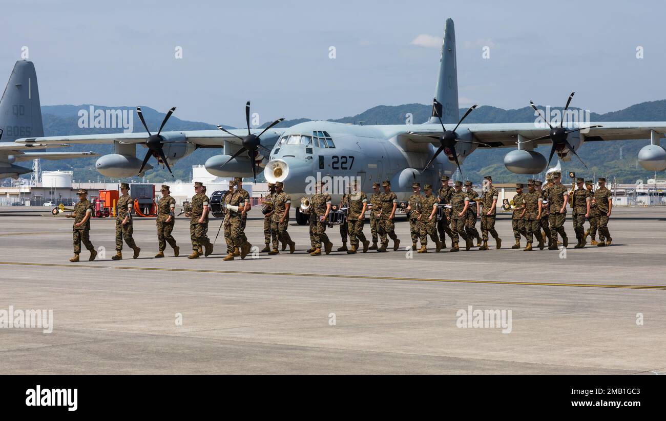 U.S. Marines with III Marine Expeditionary Force Band participate in a ...