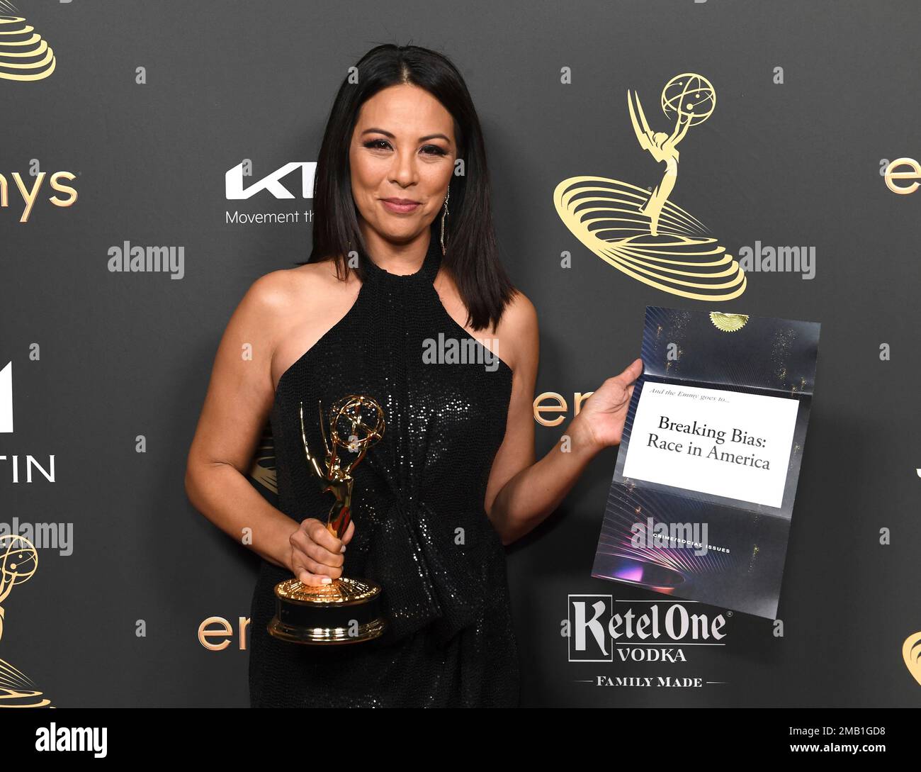 Cher Calvin backstage after winning the Crime/Social Issues Emmy for ...