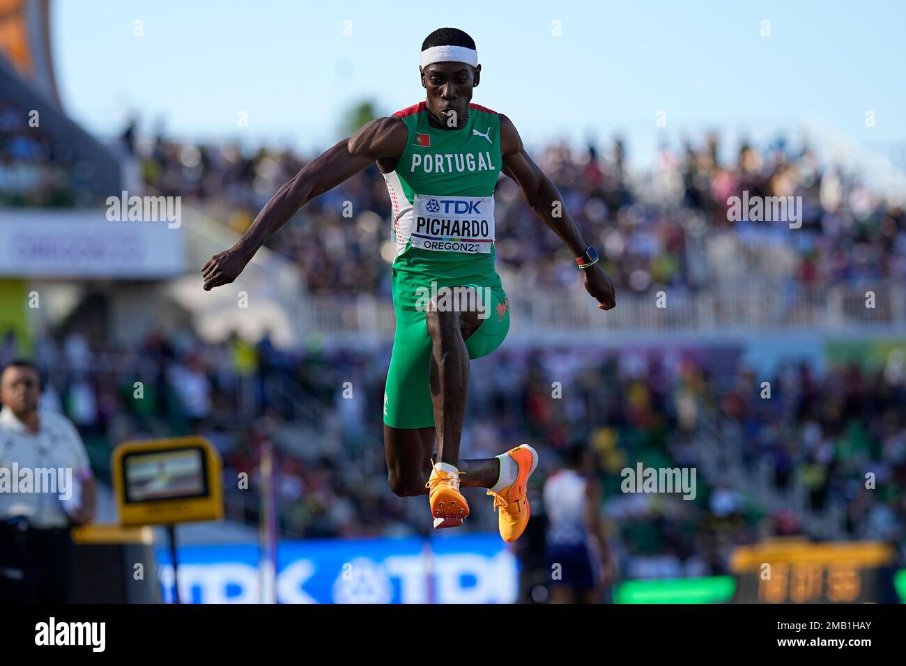 Pedro Pichardo, of Portugal, competes in men's triple jump final at the ...
