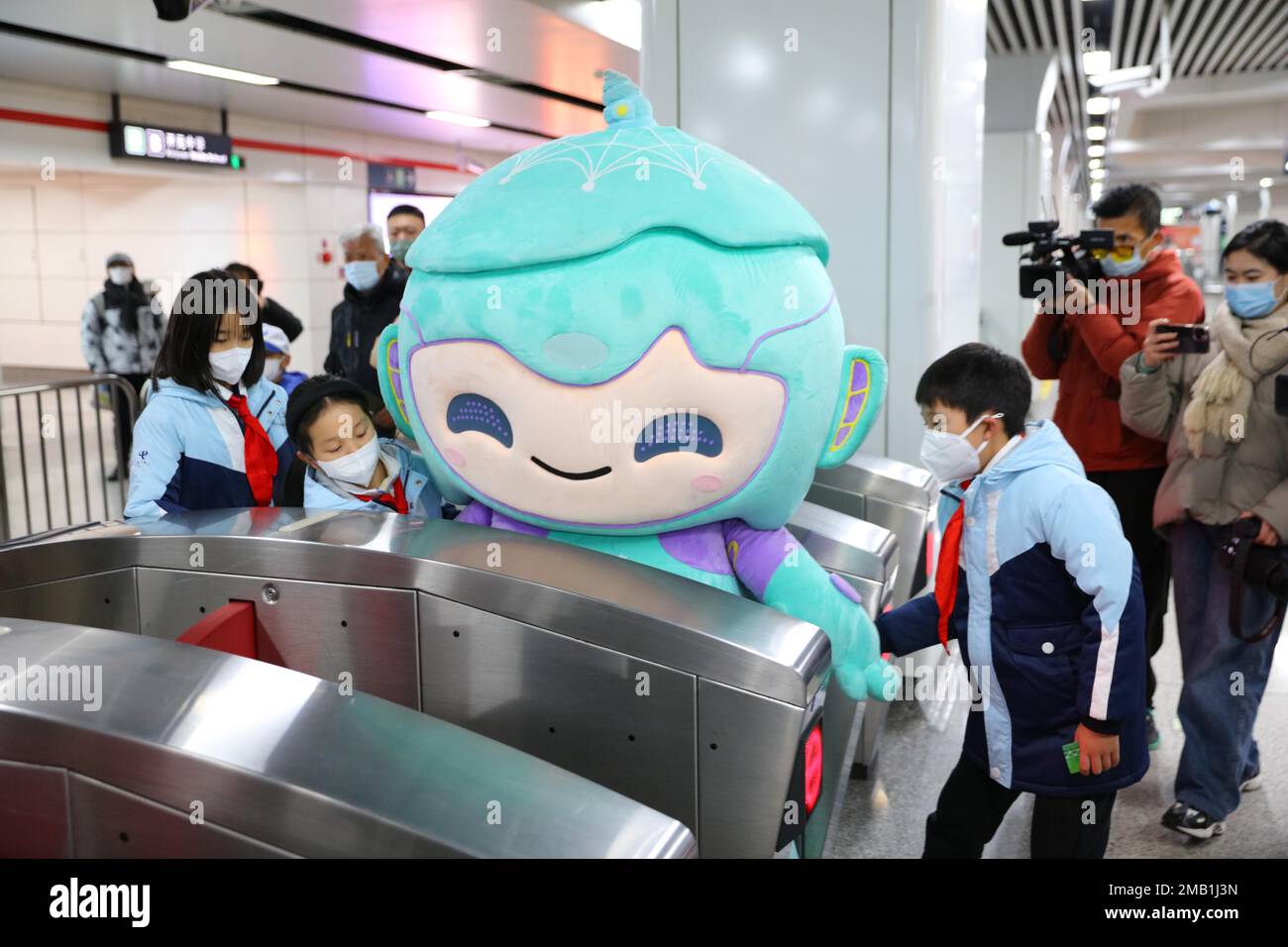 The mascots for the 19th Asian Games Hangzhou 2022 take the subway in ...