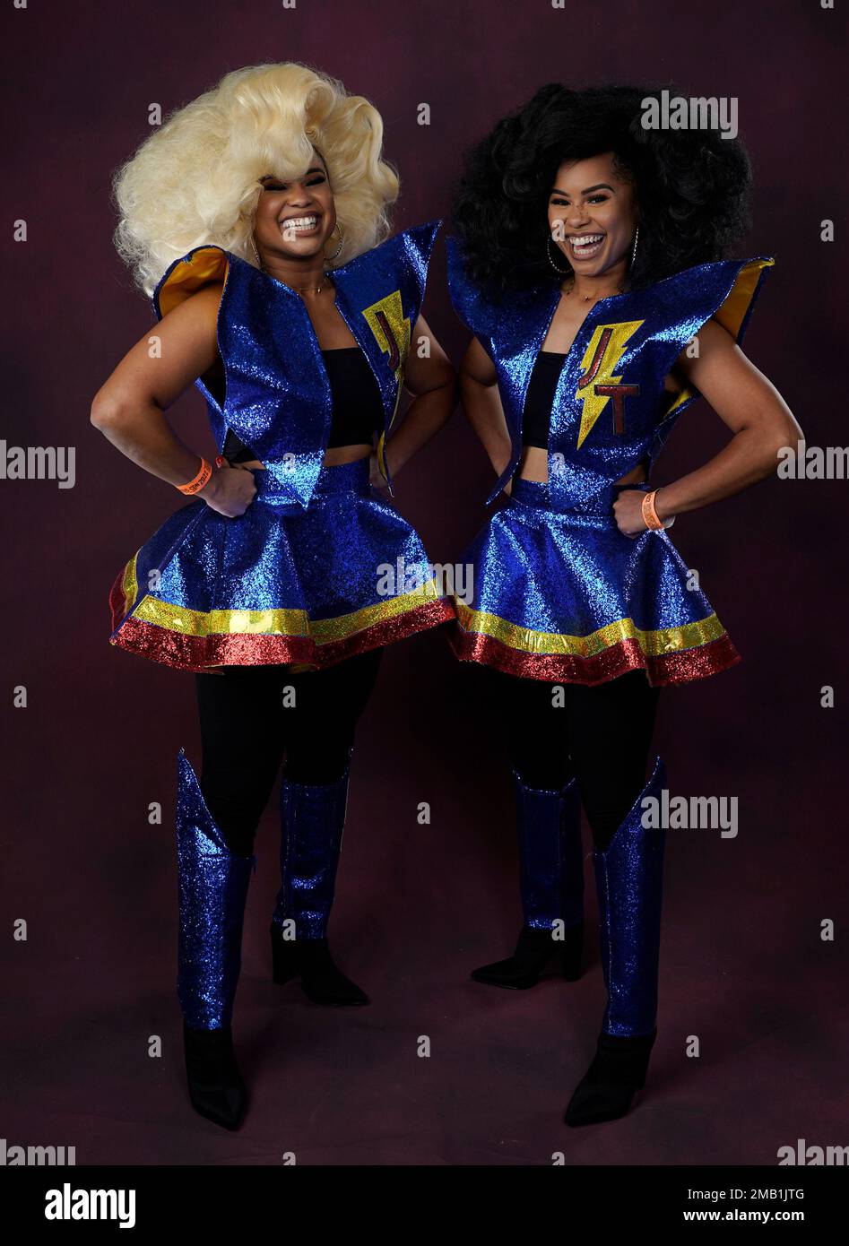 Shaniece Cole, left, and Shanae Cole , of Burbank, Calif., pose for a ...