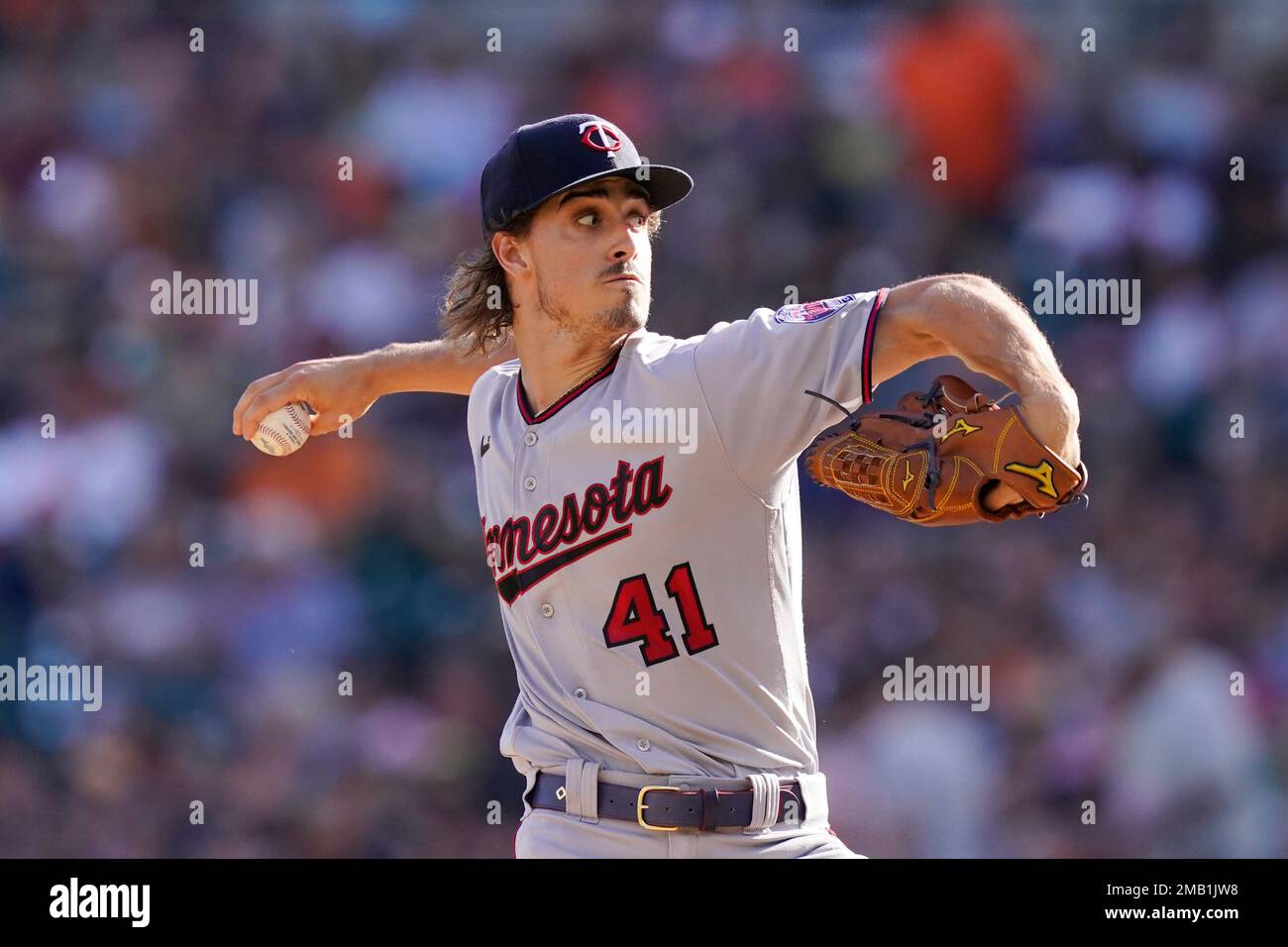 Minnesota Twins starting pitcher Joe Ryan throws during the first ...