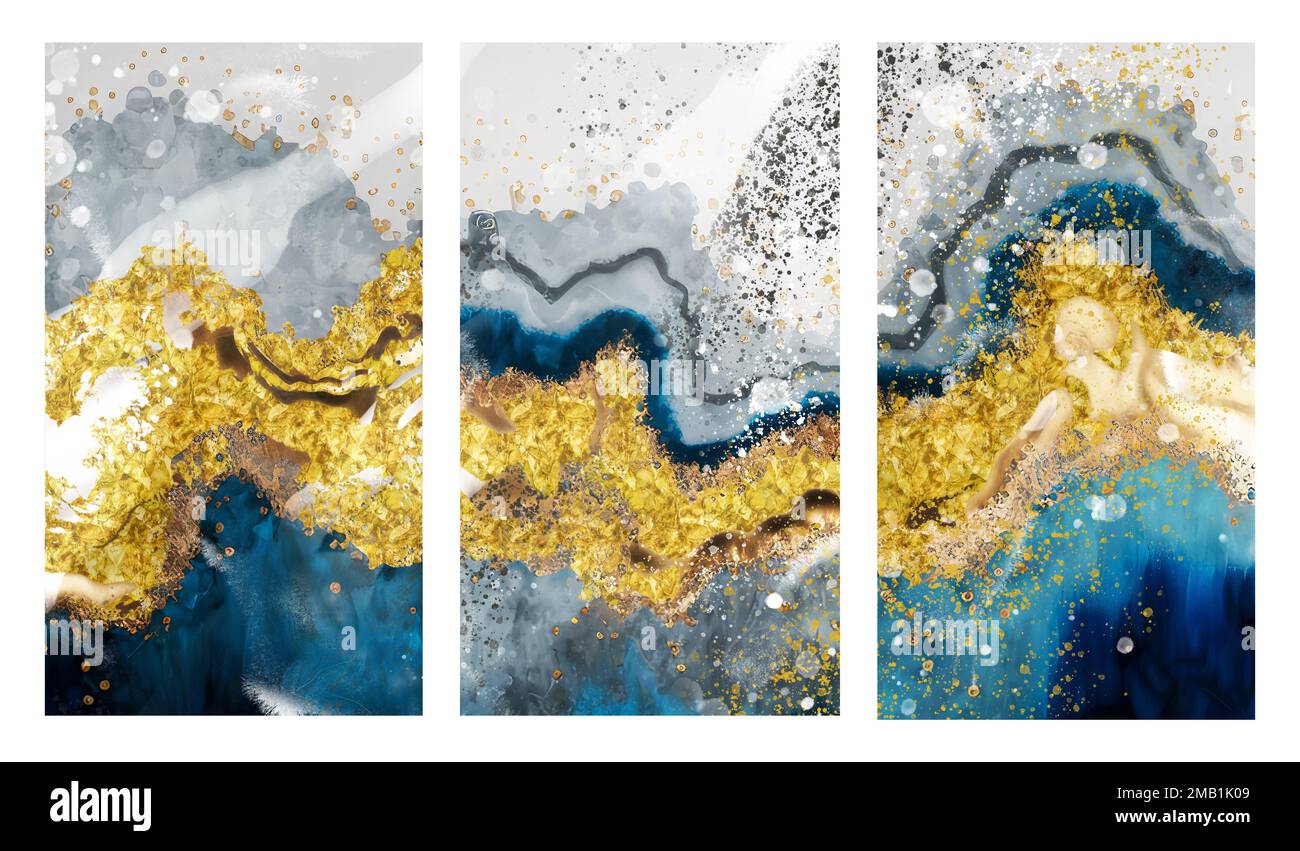 3d abstract marble wallpaper for wall decor.Resin geode and abstract ...