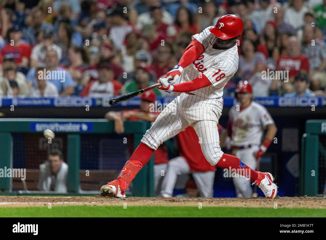 Philadelphia Phillies' Didi Gregorius (18) in action during a baseball ...