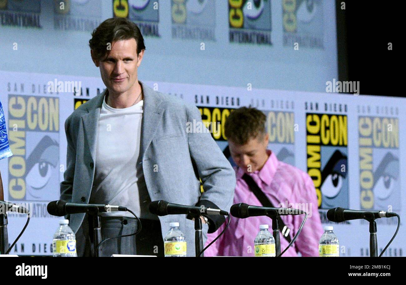 Matt Smith, left, and Emma D'Arcy attend a panel for "House of the ...