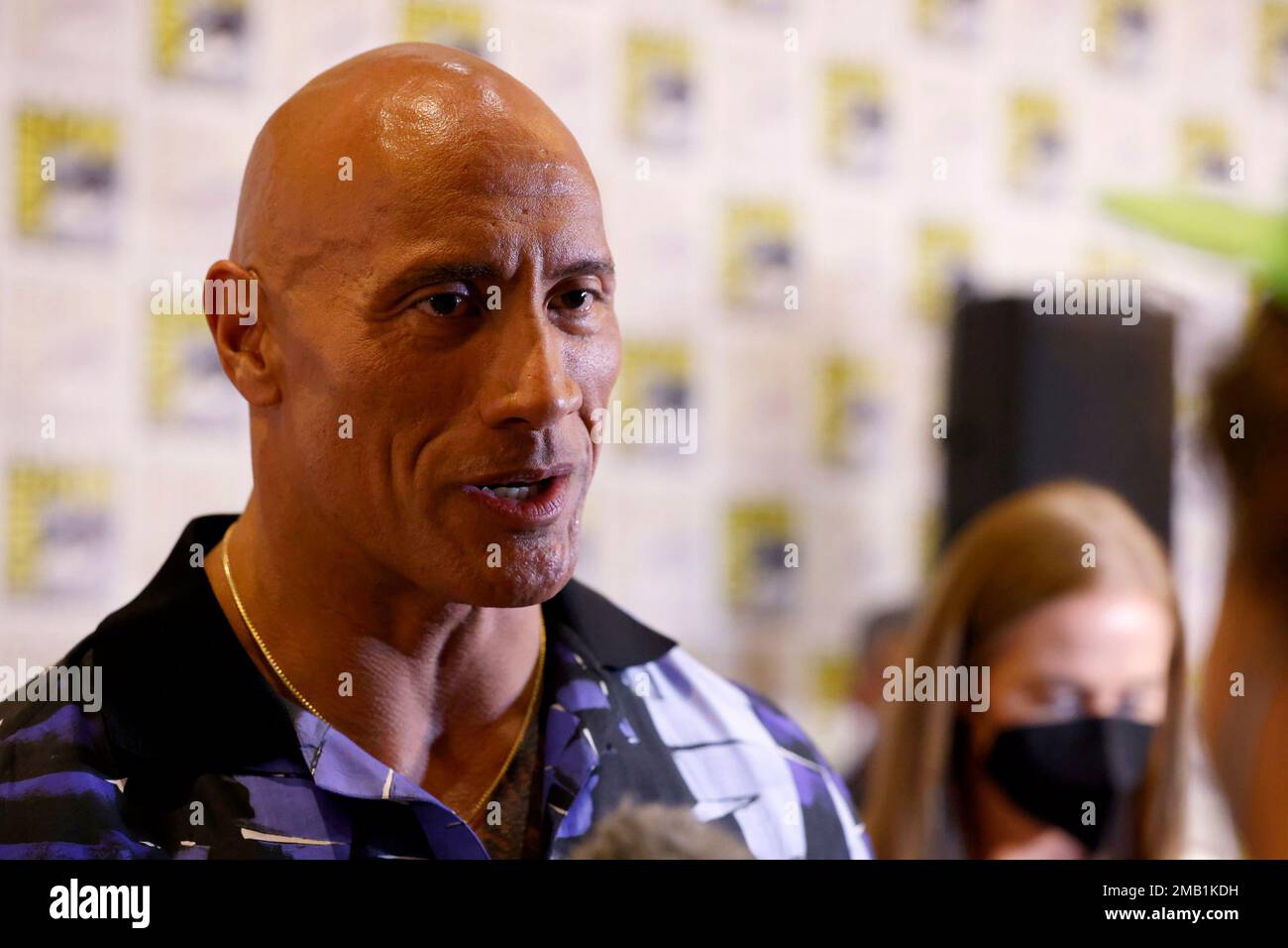 Dwayne Johnson, also known as The Rock, attends the Warner Bros. press ...