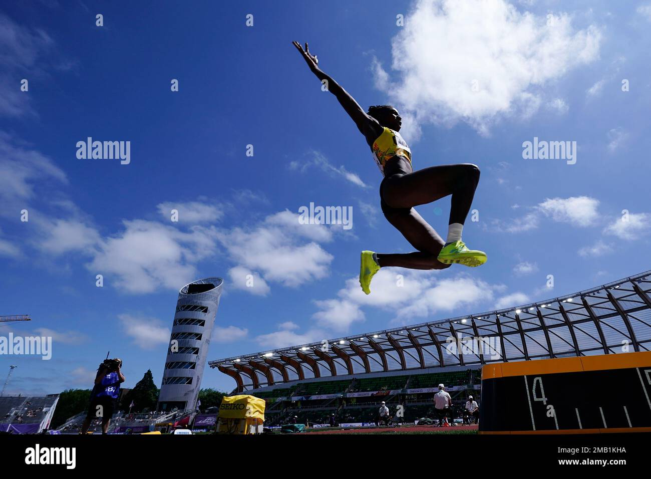 Deborah Acquah, of Ghana, competes in qualifications for the women's ...