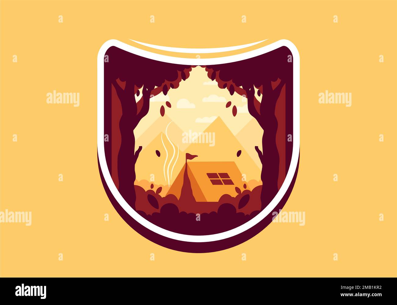 Summer camp colorful flat hi-res stock photography and images - Alamy