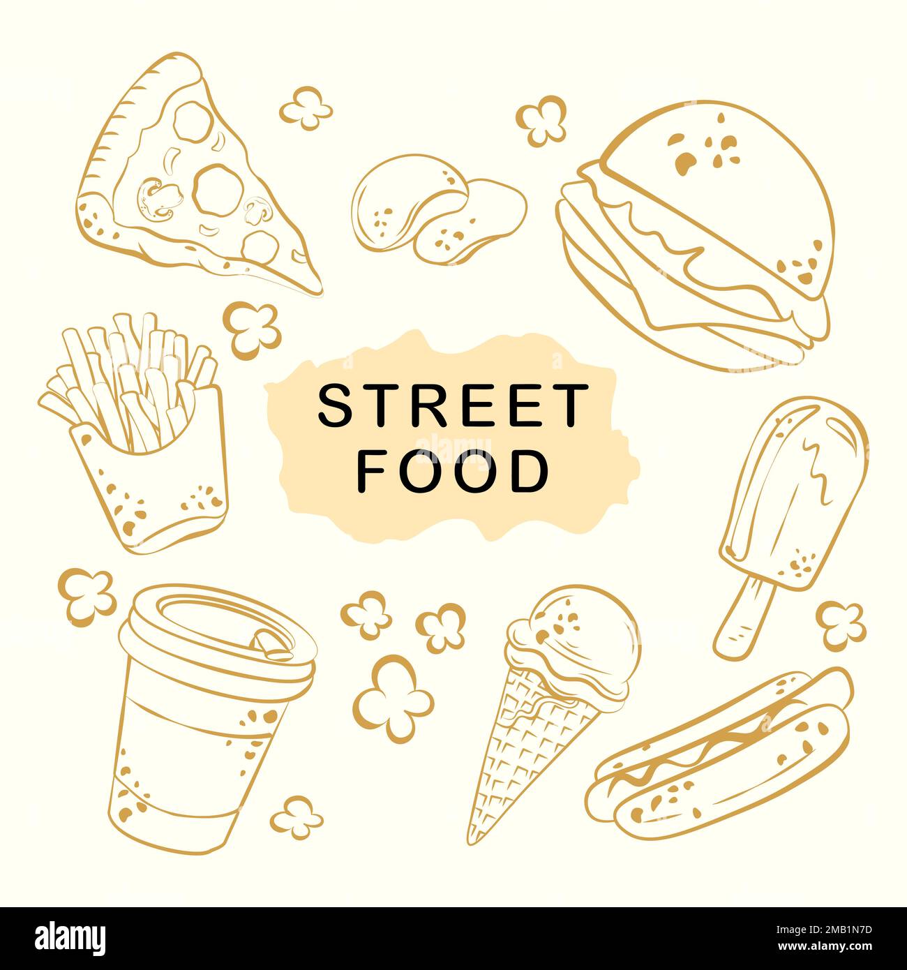 Food hand drawn vector Stock Vector Images - Alamy