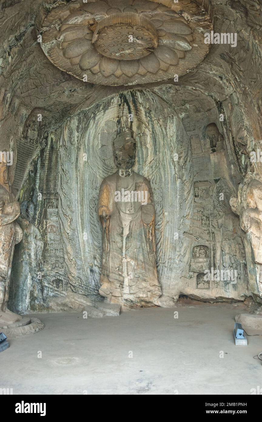 Luoyang, China – 02022009: The Lotus Flower Cave at Longmen Grottoes in ...