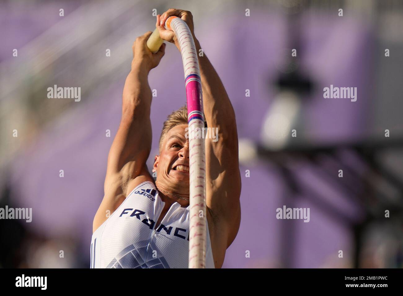 Thibaut Collet, of France, competes in qualifications for the men's ...