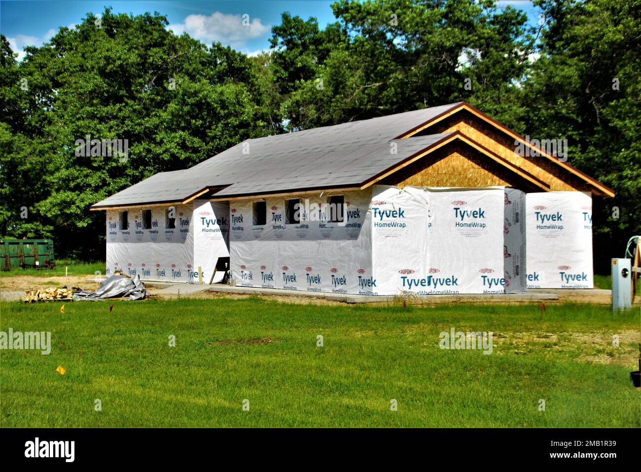 Contractors work on building a new comfort station June 9, 2022, at ...