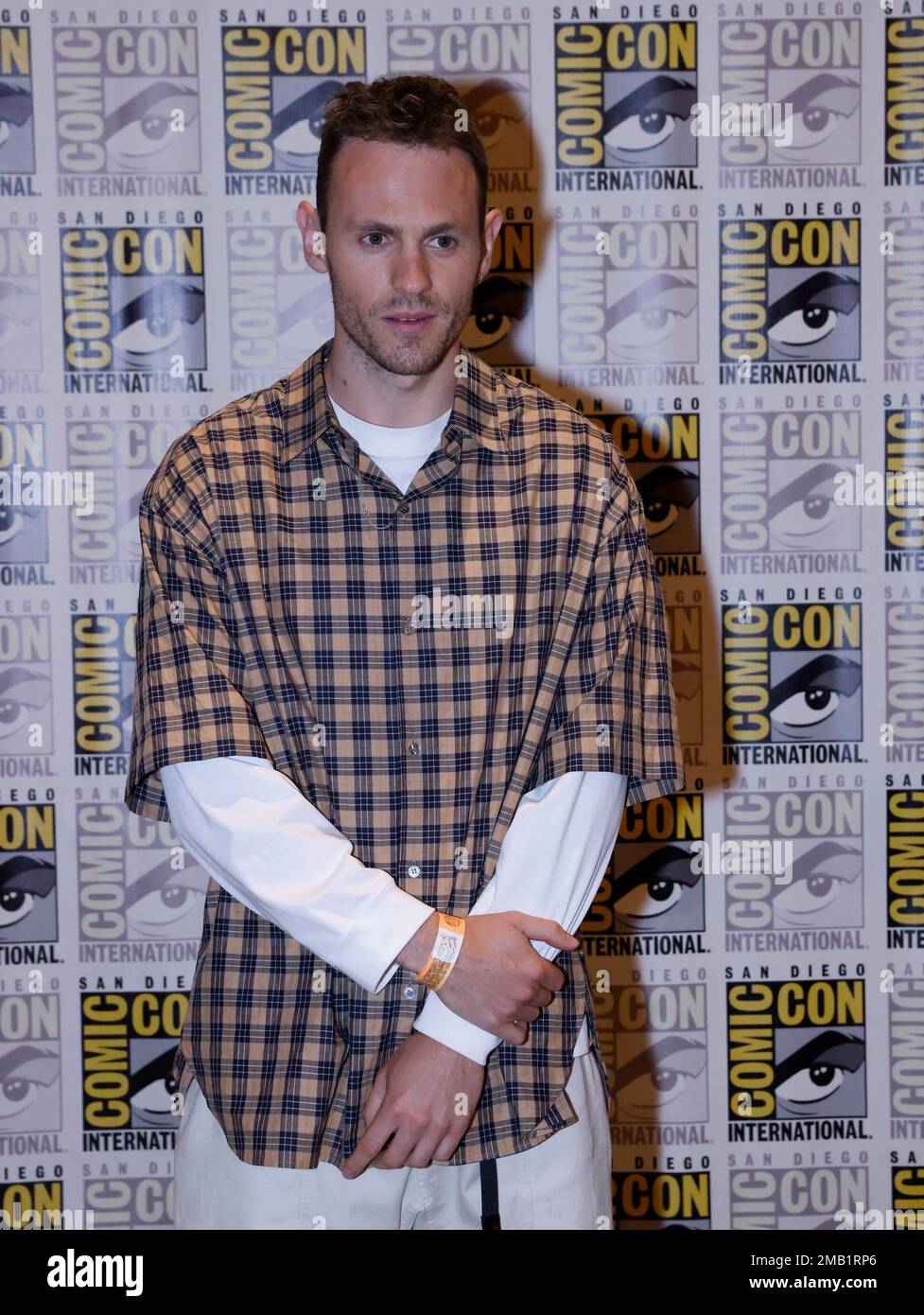 Charlie Vickers attends a press line for "The Lord of the Rings: The ...