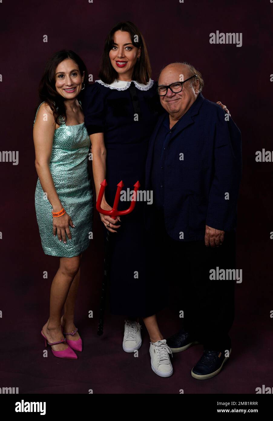 Lucy DeVito, left, and her father Danny DeVito, right, pose for a ...