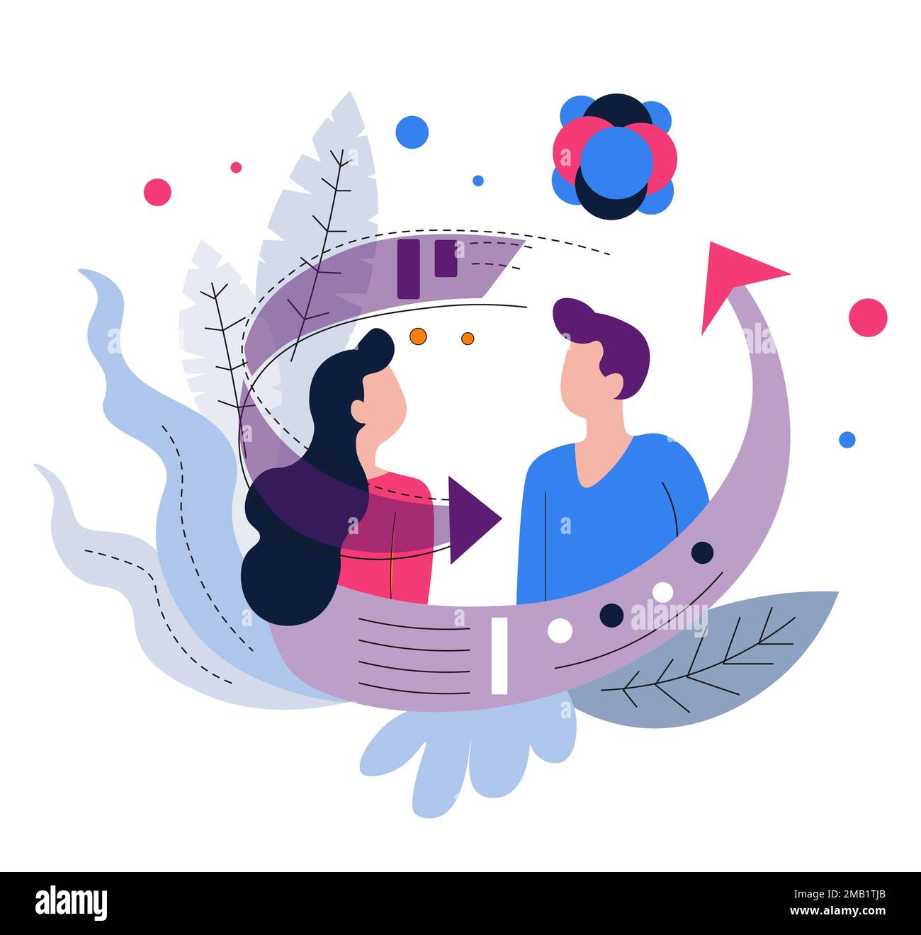 Man and woman genetic codes mixing genetics science molecule vector ...