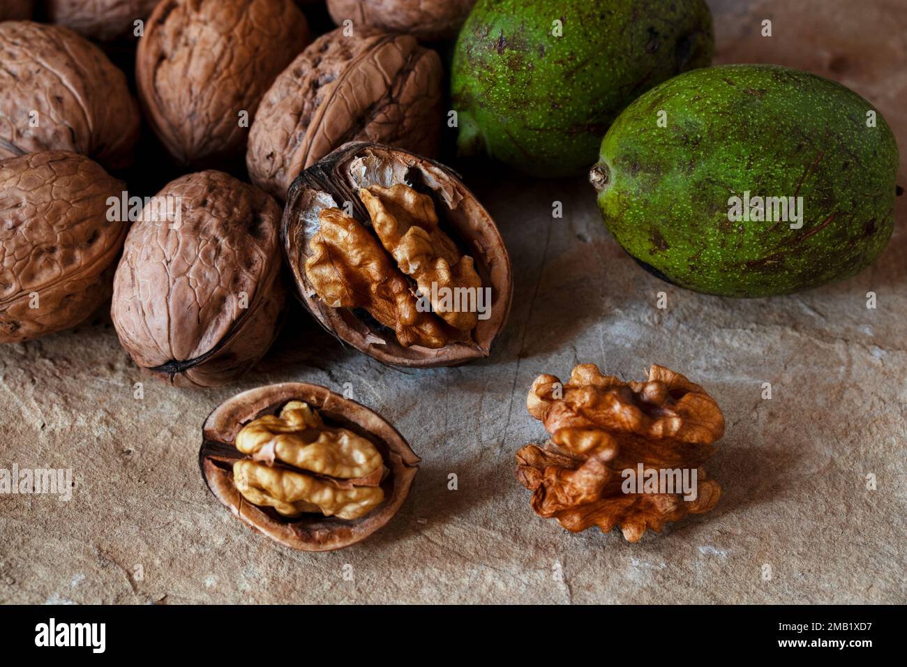 Organically grown nuts Stock Photo - Alamy