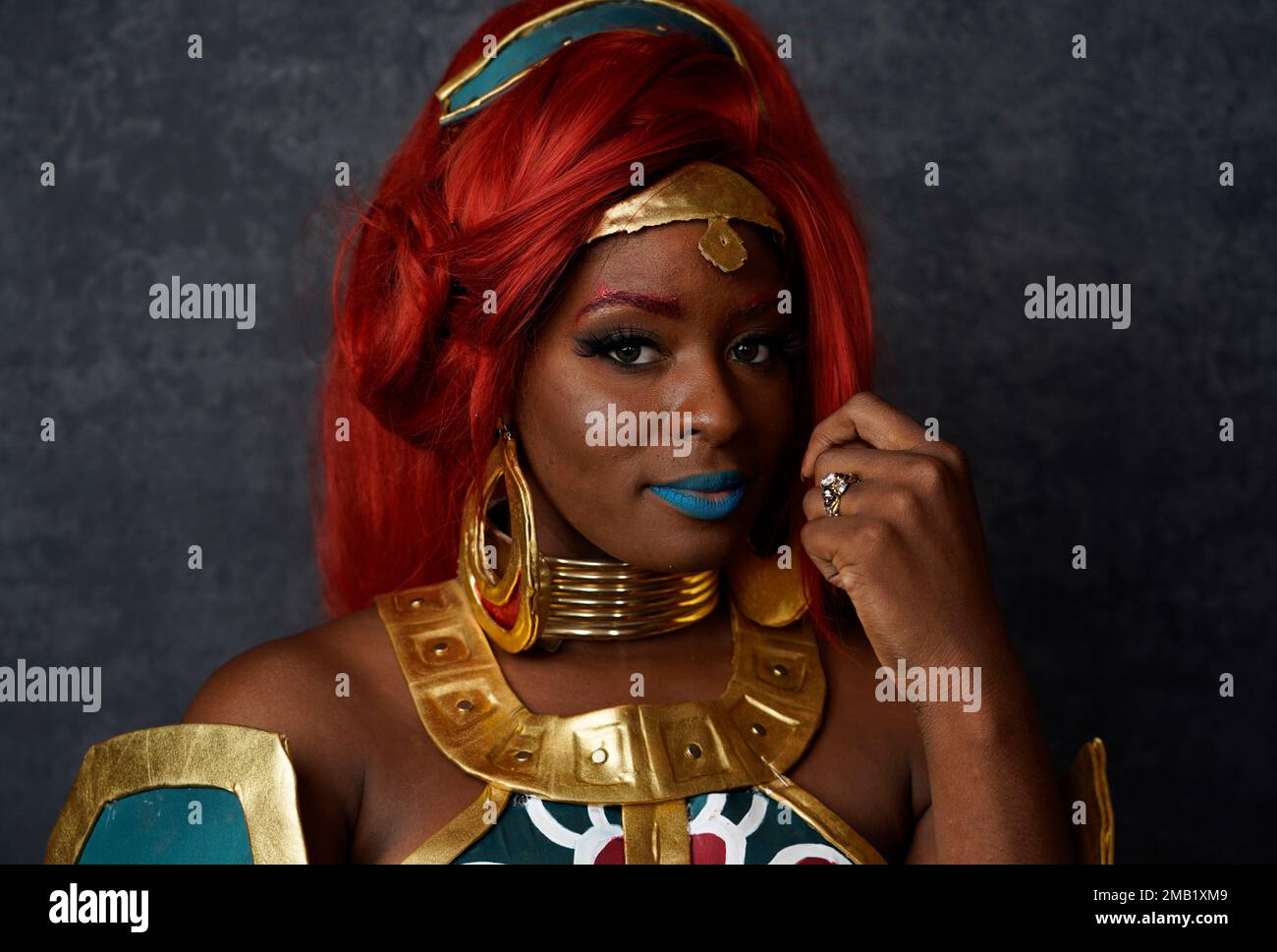 Cree Michelle, of Savannah, Ga., dressed as Urbosa from "Breath of the ...
