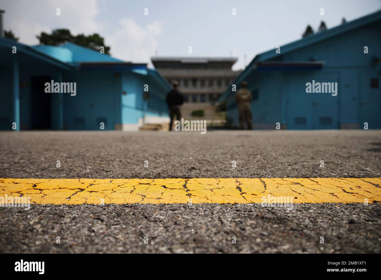 A general view shows the truce village of Panmunjom inside the ...