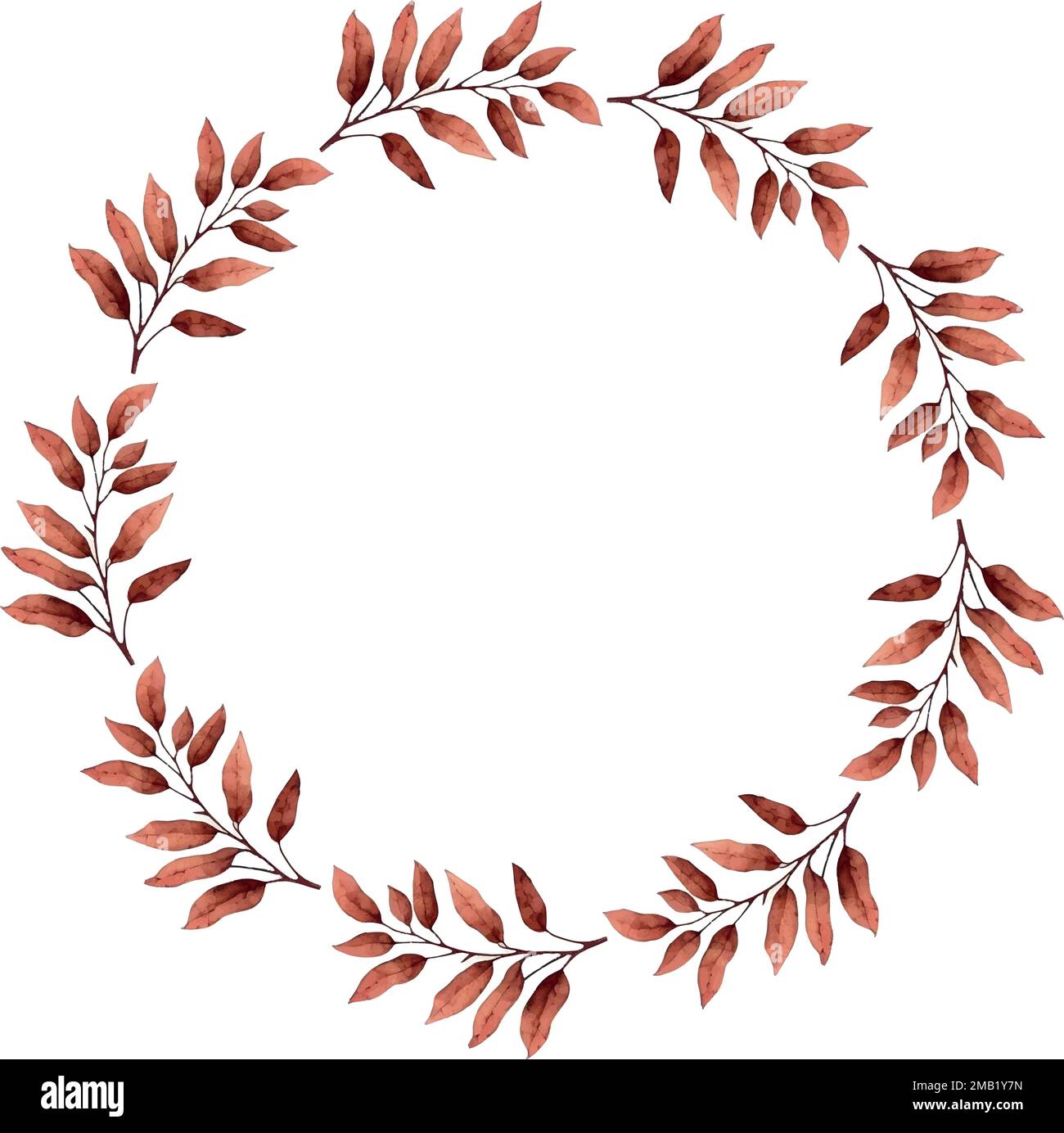 Floral wreath. Botanical illustrations. Watercolor frame Stock Vector ...