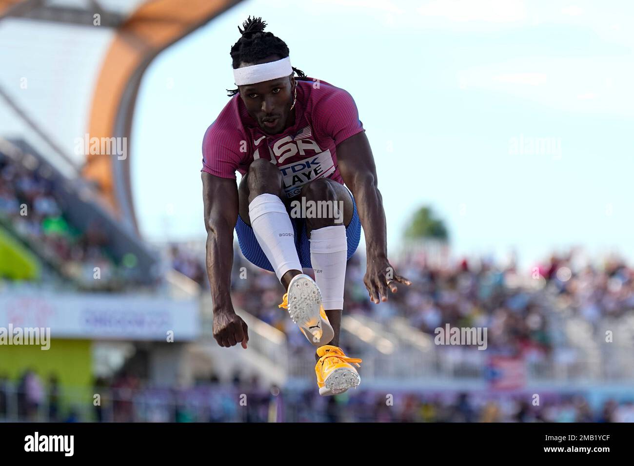 Will Claye, of the United States, competes during qualifications for ...