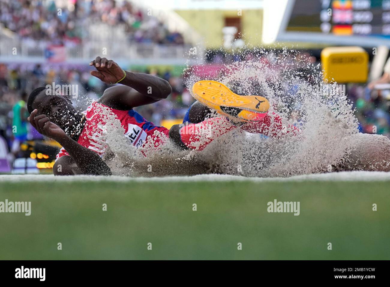 Lazaro Martinez, of Cuba, competes during qualifications for the men's ...