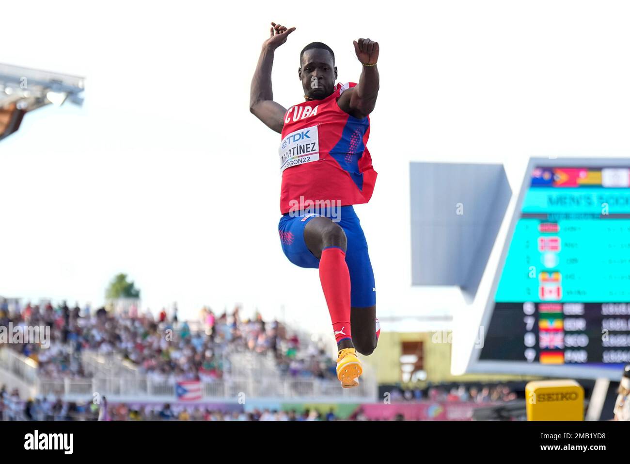 Lazaro Martinez, of Cuba, competes during qualifications for the men's ...