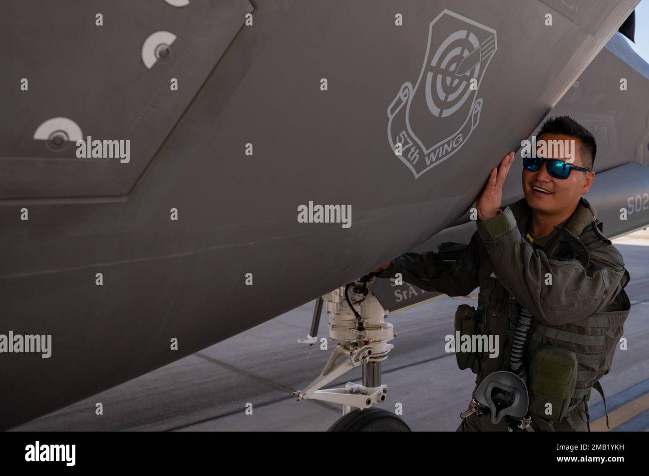 Lt. Col. Brandon Nauta, 65th Aggressor Squadron commander, performs pre ...