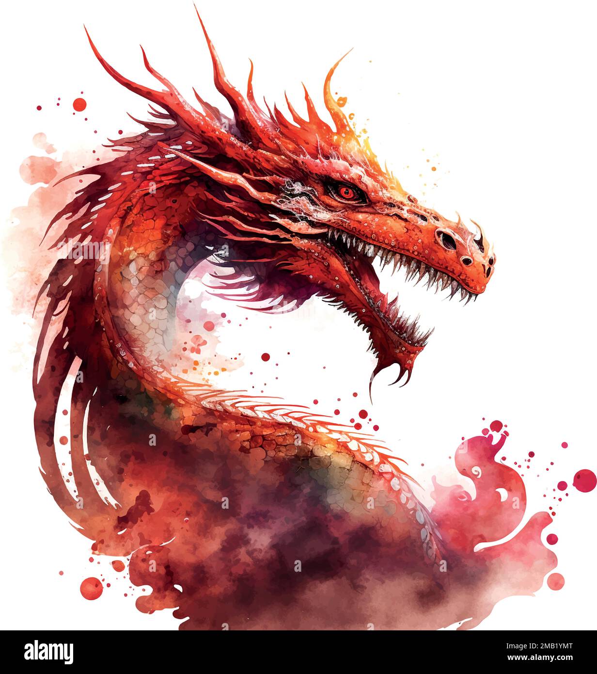 Watercolor Dragon Chinese